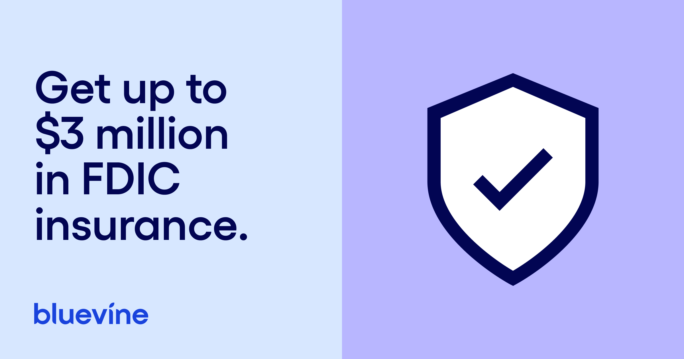 FDIC Insurance up to $3 million | Bluevine